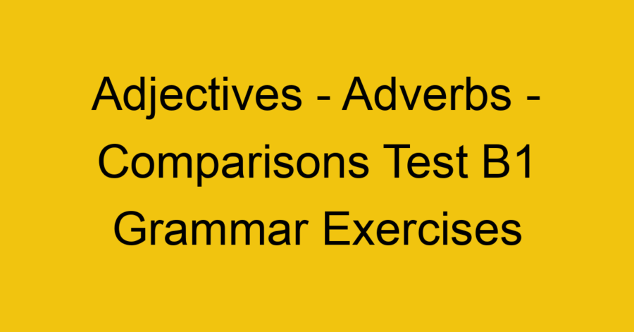 A2 B1 Level Grammar Tests - English Tests Online