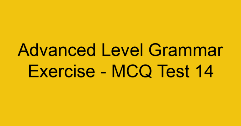 Advanced English Grammar Tests - English Tests Online
