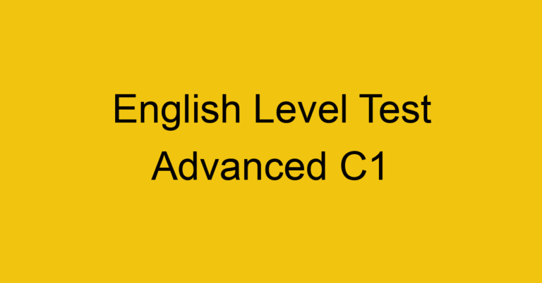 English Level Test Pre-Intermediate A2