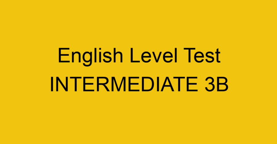 English Level Test Elementary A1