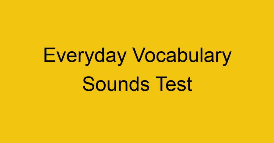 Everyday Vocabulary Human Sounds Test