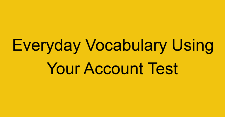 English Vocabulary Tests - English Tests Online