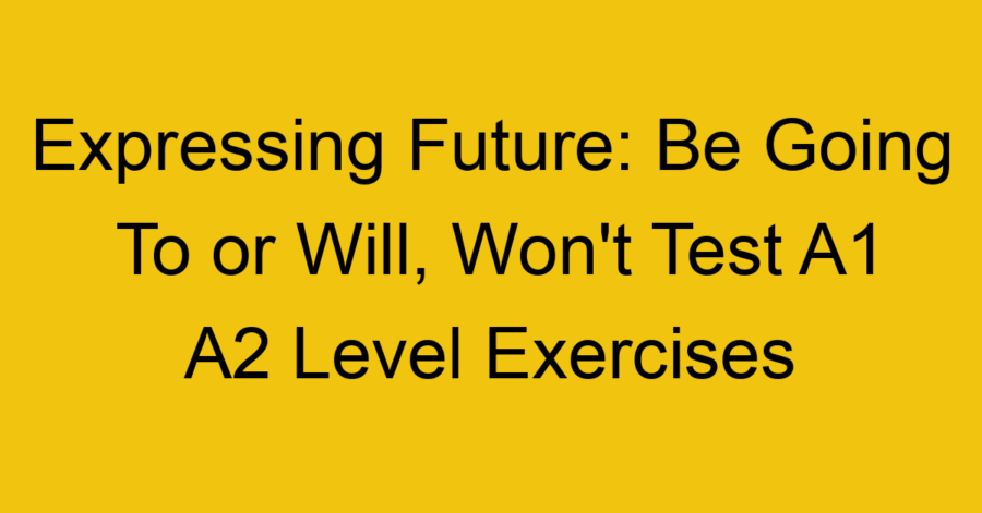 The Present Continuous Tense or The Present Simple Tense Test A1 A2 ...