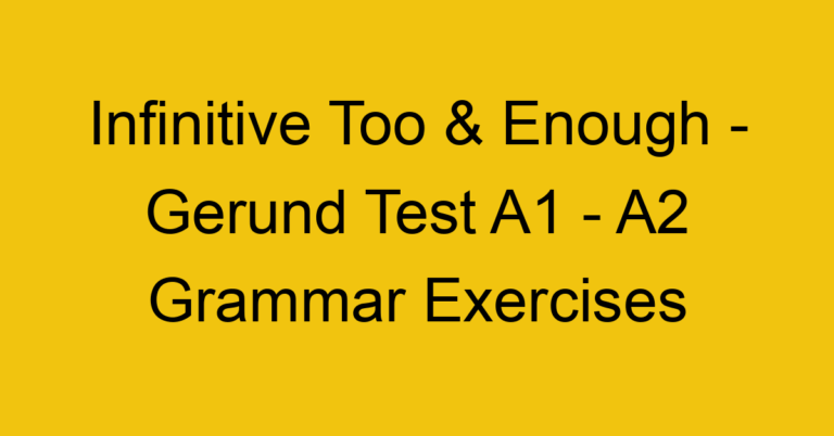 Quantifiers 2 Test A1 - A2 Grammar Exercises