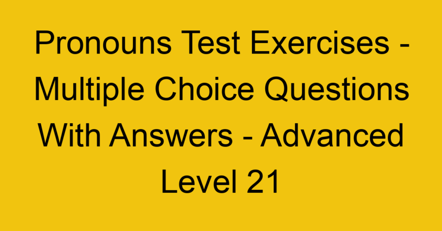 Adjectives Test Exercises - Multiple Choice Questions With Answers ...