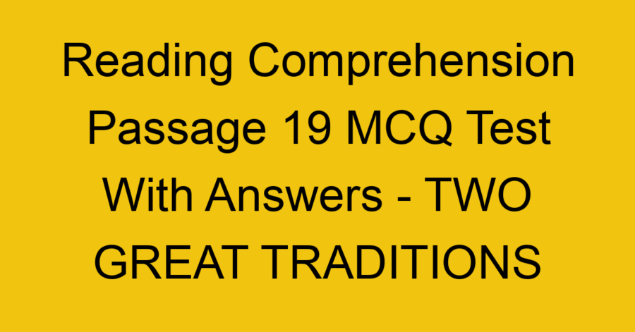 Reading Comprehension Passage 18 MCQ Test With Answers - MEDIUM IS THE ...