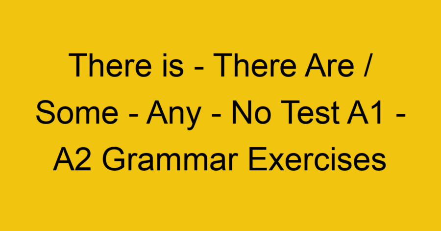 Present Simple Test A1 - A2 Grammar Exercises