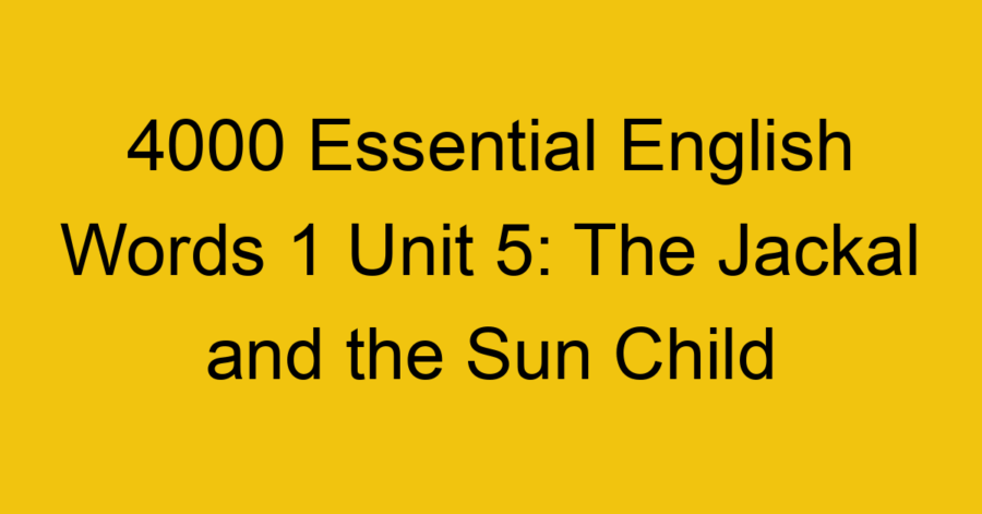 4000 Essential English Words 1 Unit 2: The Laboratory